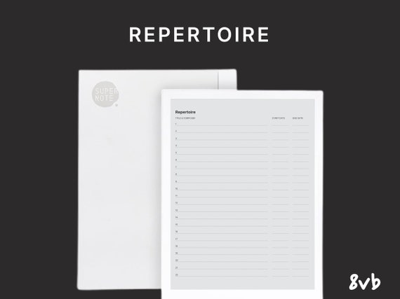 Supernote 8vb Music Practice Bundle - Etsy