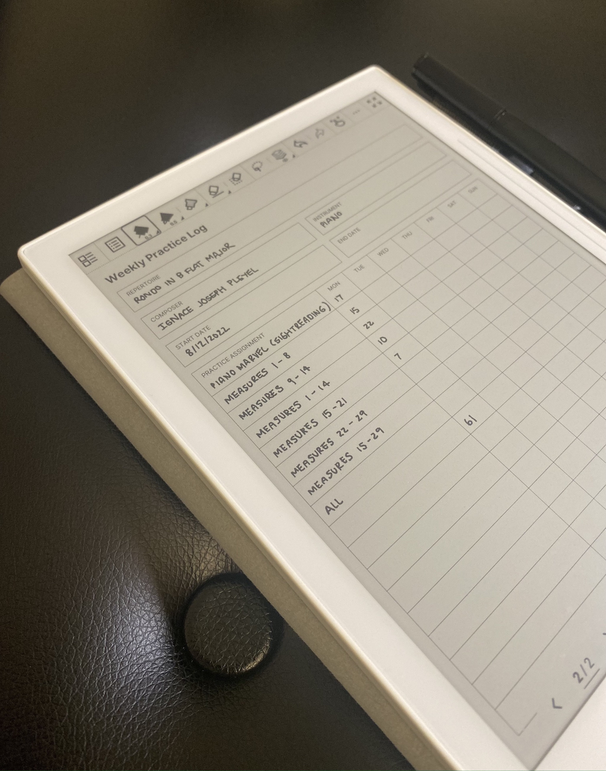 Supernote 8vb Music Practice Bundle - Etsy