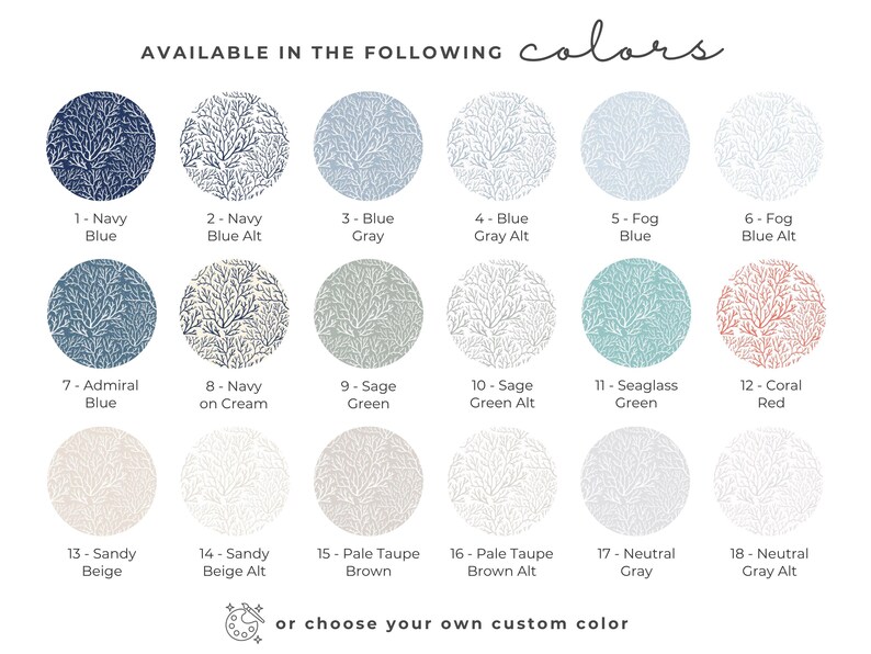 Coastal Coral Wallpaper Swatch: Ocean Reef Removable Peel and Stick or ...
