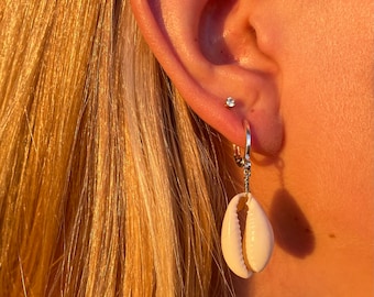 Cowrie Shell Gold Earrings - Etsy