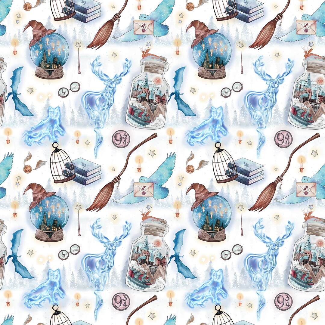 Wizard World Seamless Pattern, Magical World Seamless Pattern, Magic, Wizard, Seamless File ...