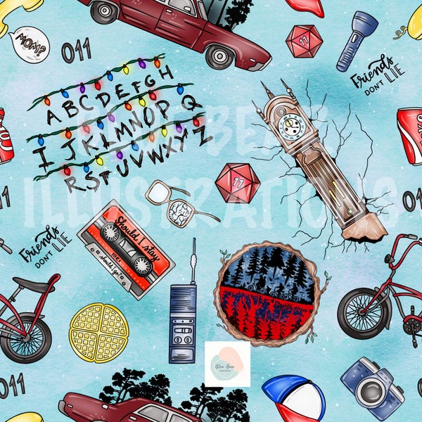 Strangers Things Wrapping Paper - Etsy