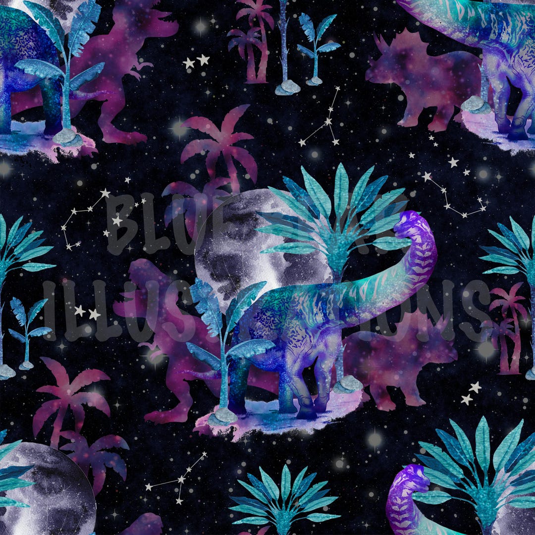 Dinosaur Seamless Pattern,t. Rex Clipart, Baby Dinosaur Art, Jurassic ...