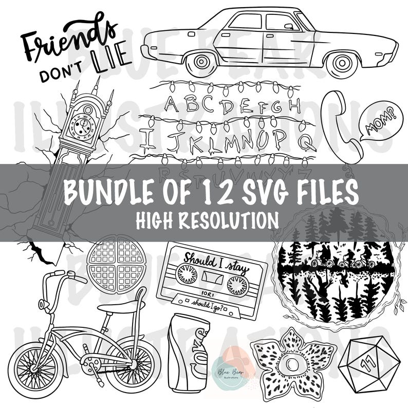 Strange Thing SVG Bundle, Clipart (12 Files) - Etsy Canada