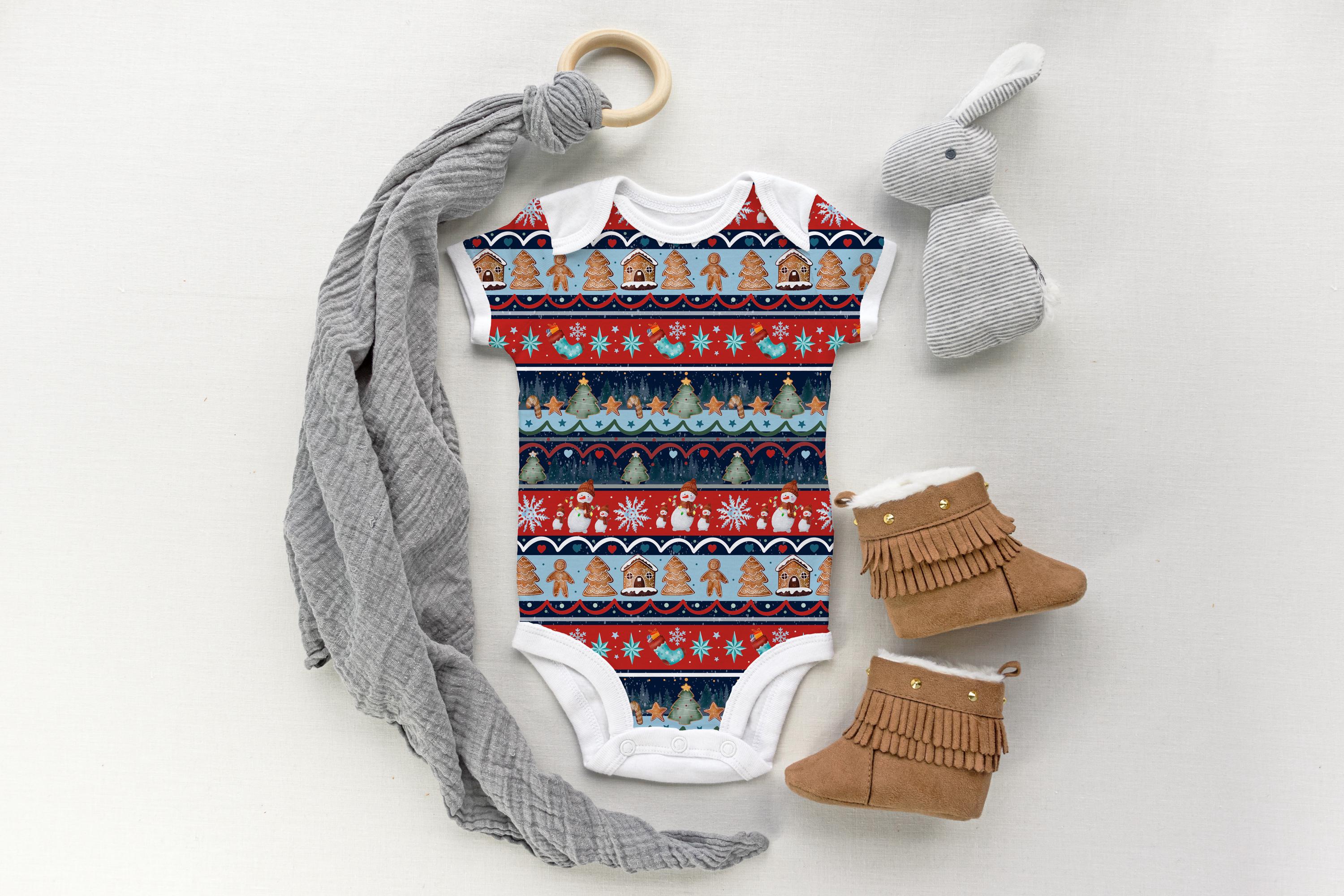 Fair Isle Christmas Pattern: Gingerbread & Xmas Tree Design (JPEG ...