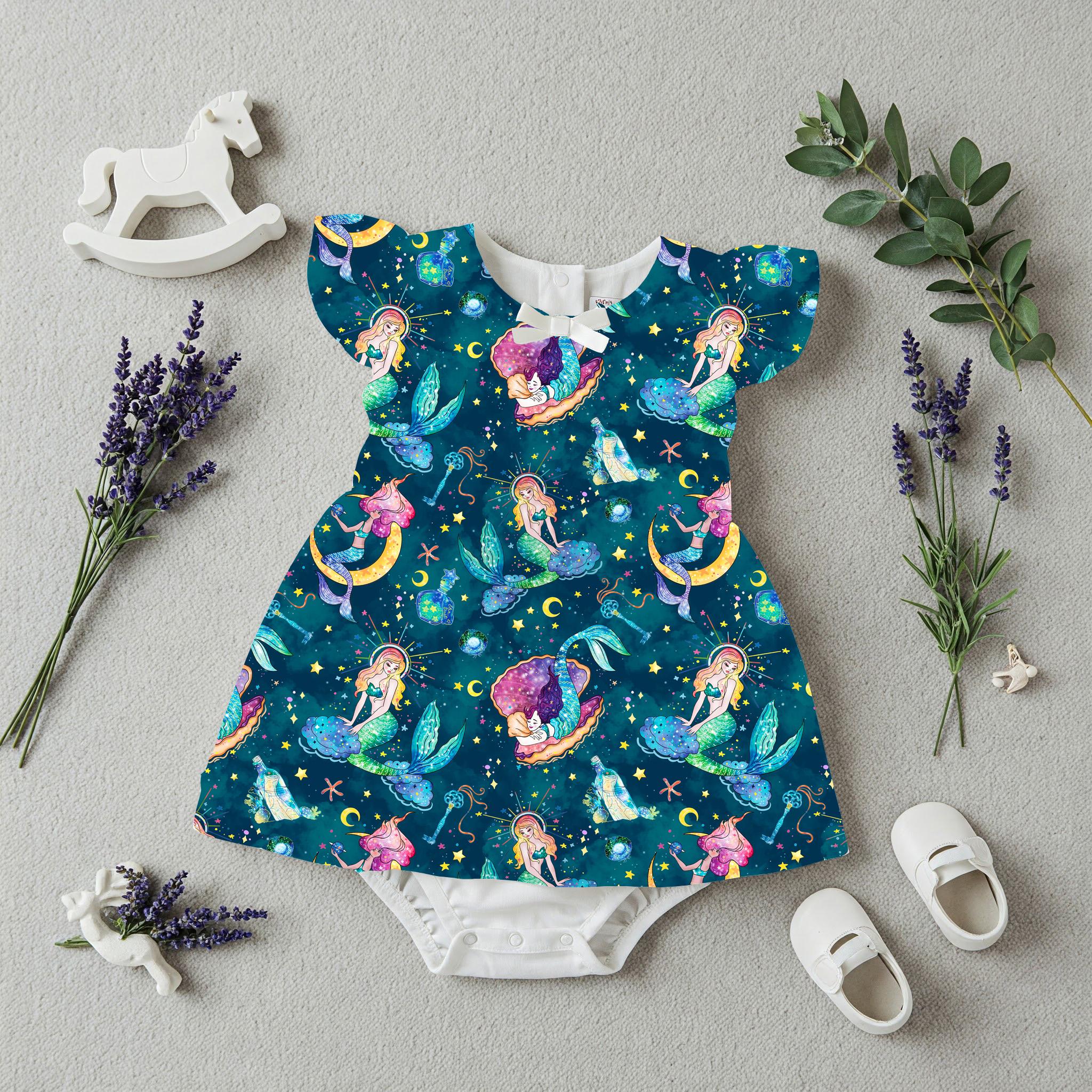 Mermaid Seamless Pattern, Little Mermaid Seamless, Sea Creature ...