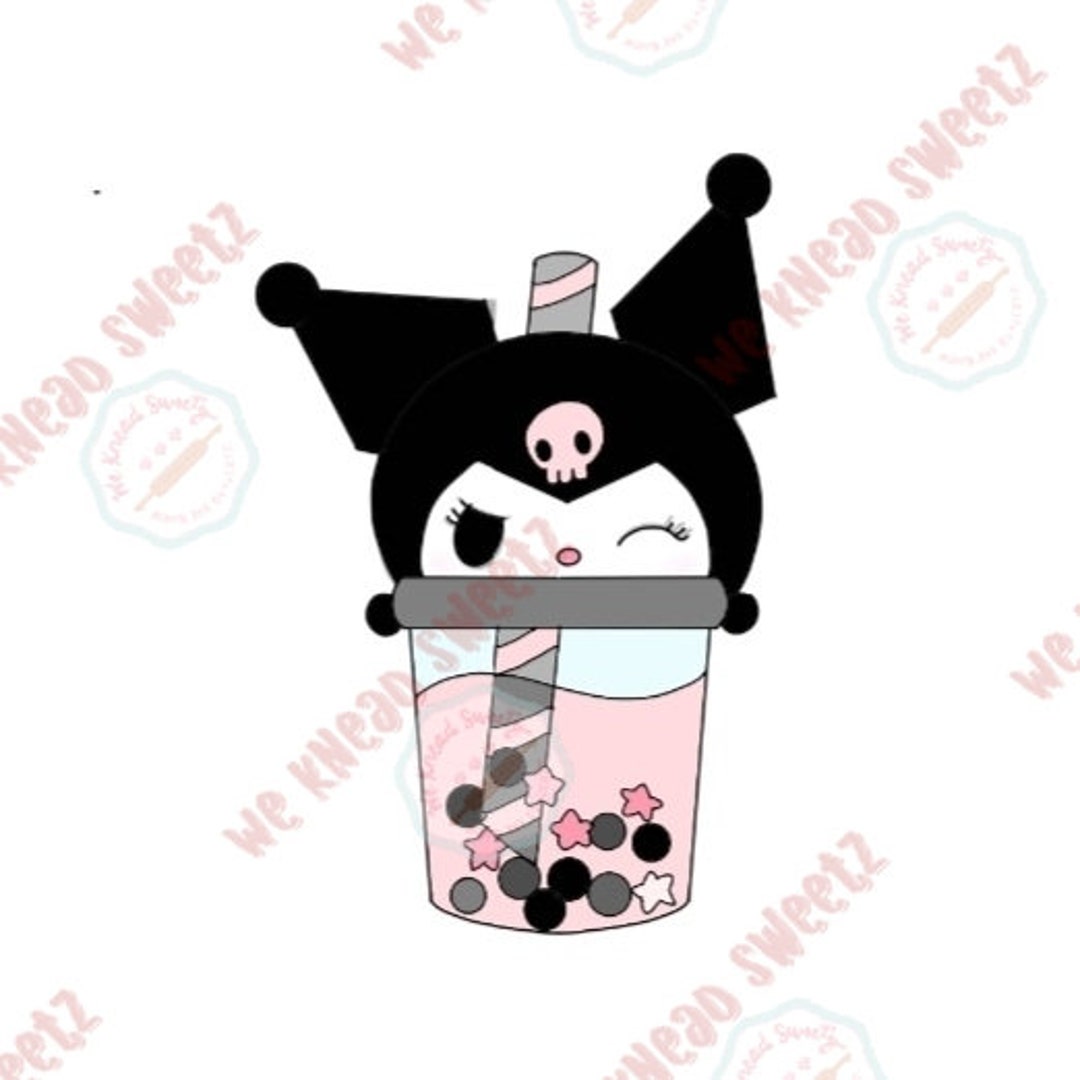 San Rio Inspired Kuromi Boba Drink Cup Cookie Cutter - Etsy