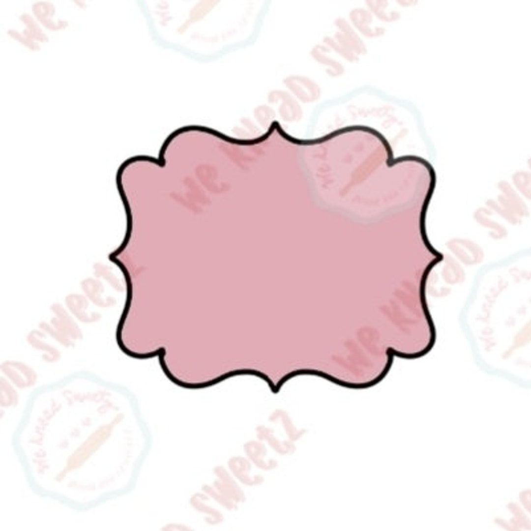 The Fancy Rectangle Plaque Clay & Cookie Cutter - Etsy