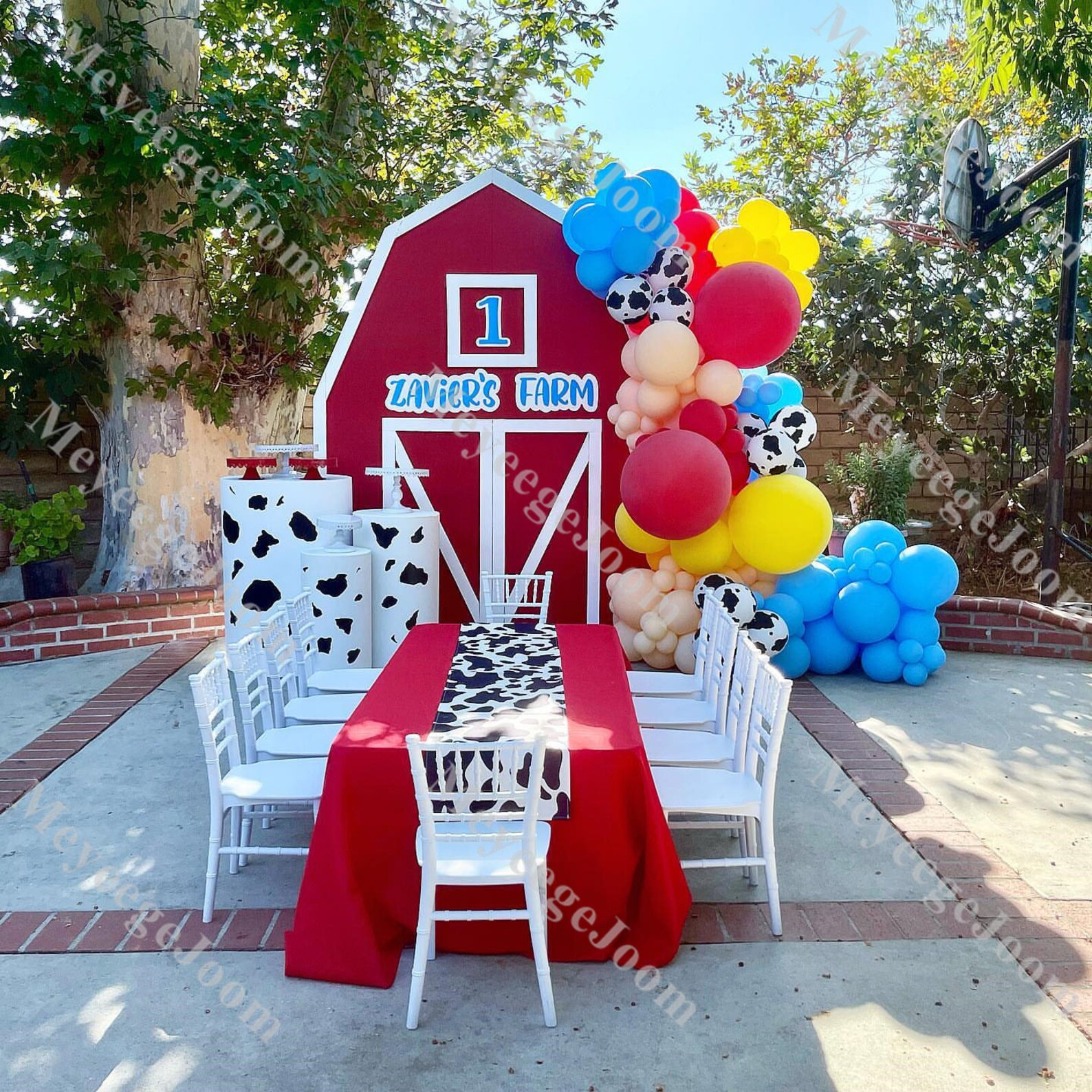 130pcs Wild One DIY Balloon Arch Cow Boy Farm Animal Themed Southern ...