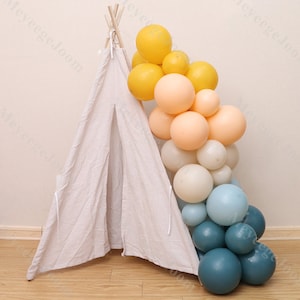 5"/10"/12"/18"sunshine Balloon Arch Kit Dusty Slate Blue Sand Boho ...