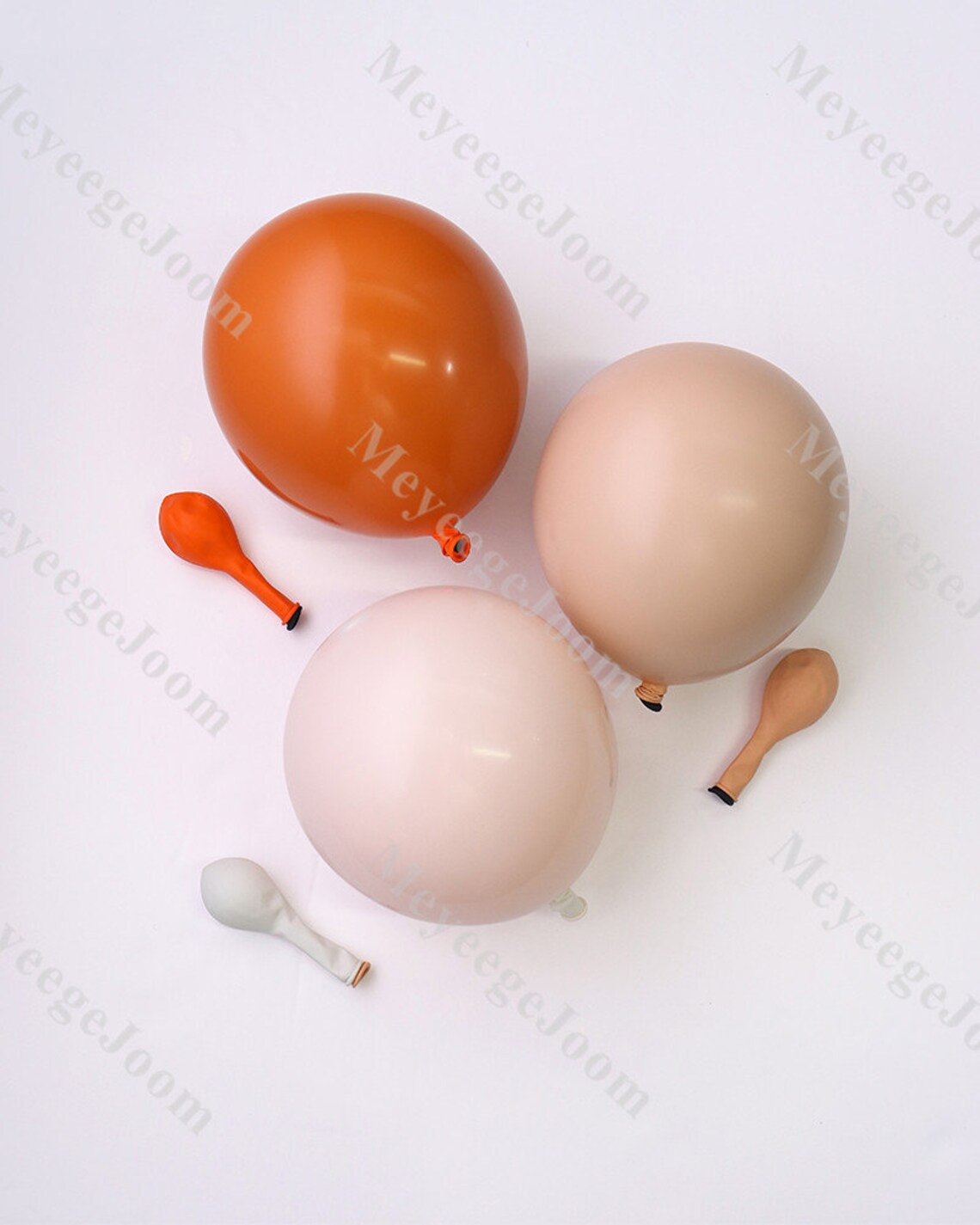 5"/10"/12"/18" Double Stuffed Balloon Cream Peach Apricot Orange Matte ...