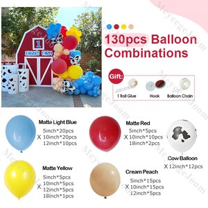 130pcs Wild One DIY Balloon Arch Cow Boy Farm Animal Themed Southern ...