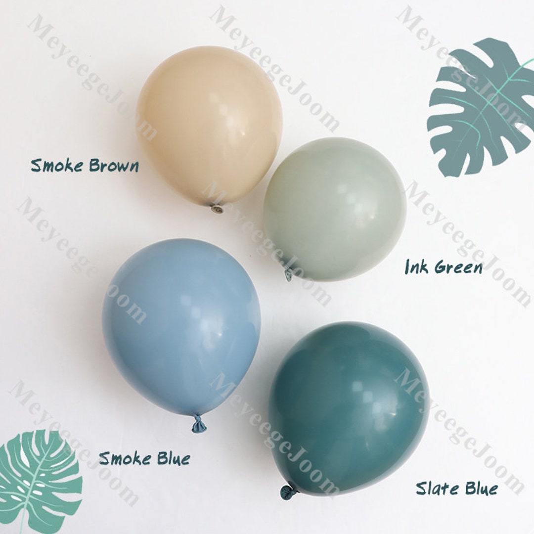5/10/12/18inch Latex Balloon Smoke Blue Brown Ink Green Helium Ball ...