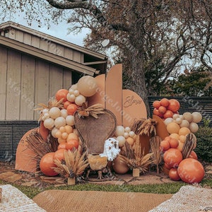 98pcs Balloon Garland Kit Matte Orange Apricot Double Stuffed Boho ...