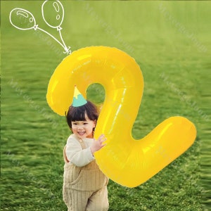 40"olive Green Number Balloon0-9,giant Number Balloons,yellow Number ...