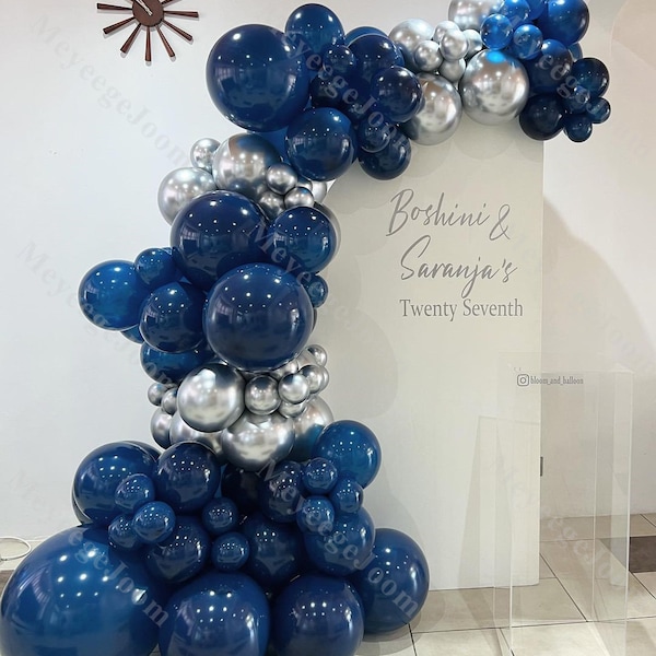 Navy and Blue Balloon Garland - Etsy