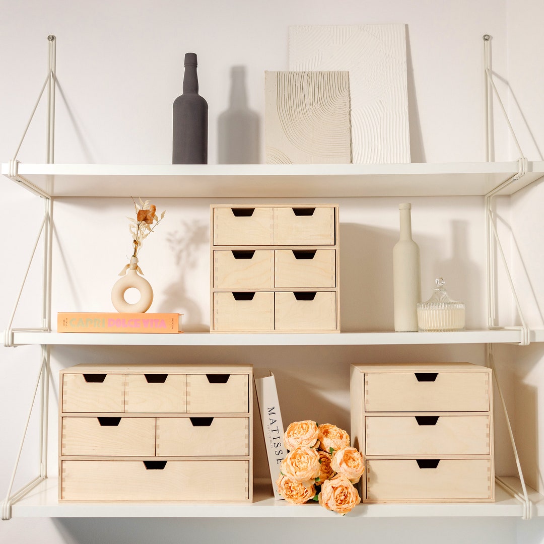 Wooden Chest of Drawers 7 Variants Desk Organiser for Paper-work Files ...