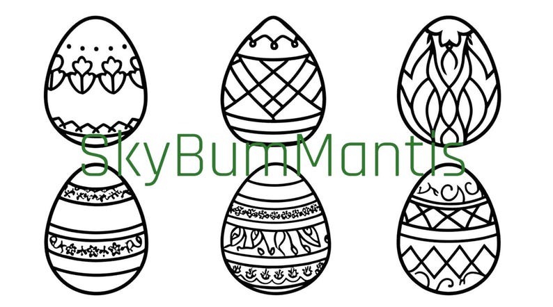 Digital Download | Colorbook | Coloring Pages for Kids | 100 Easter ...