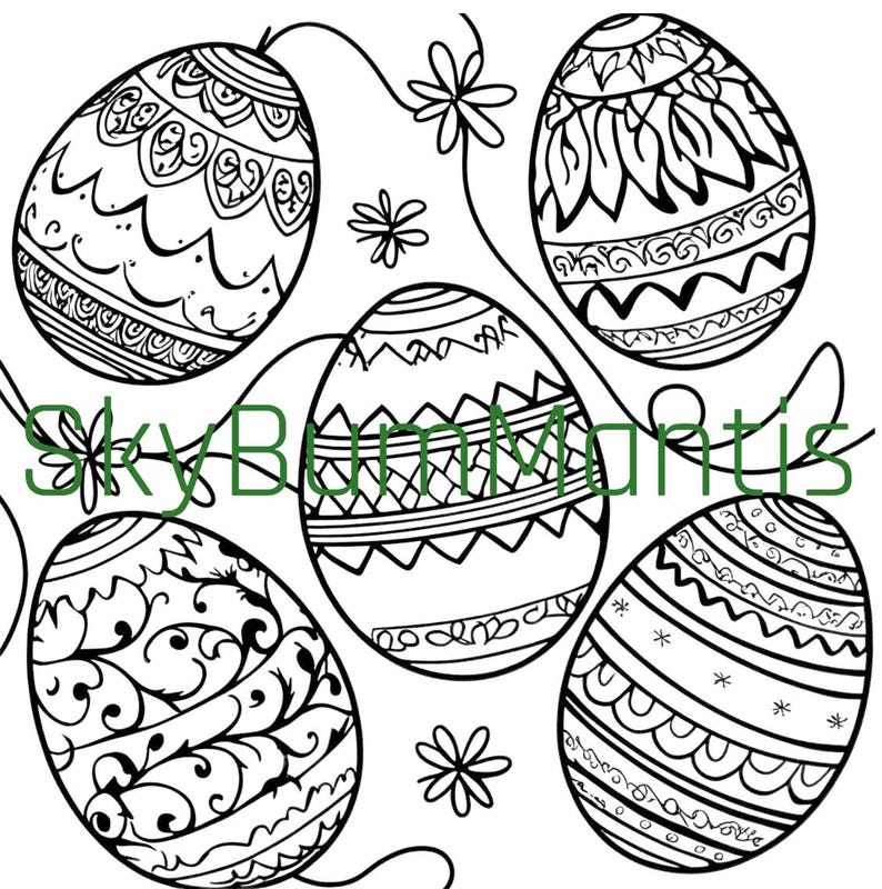 Digital Download | Colorbook | Coloring Pages for Kids | 100 Easter ...