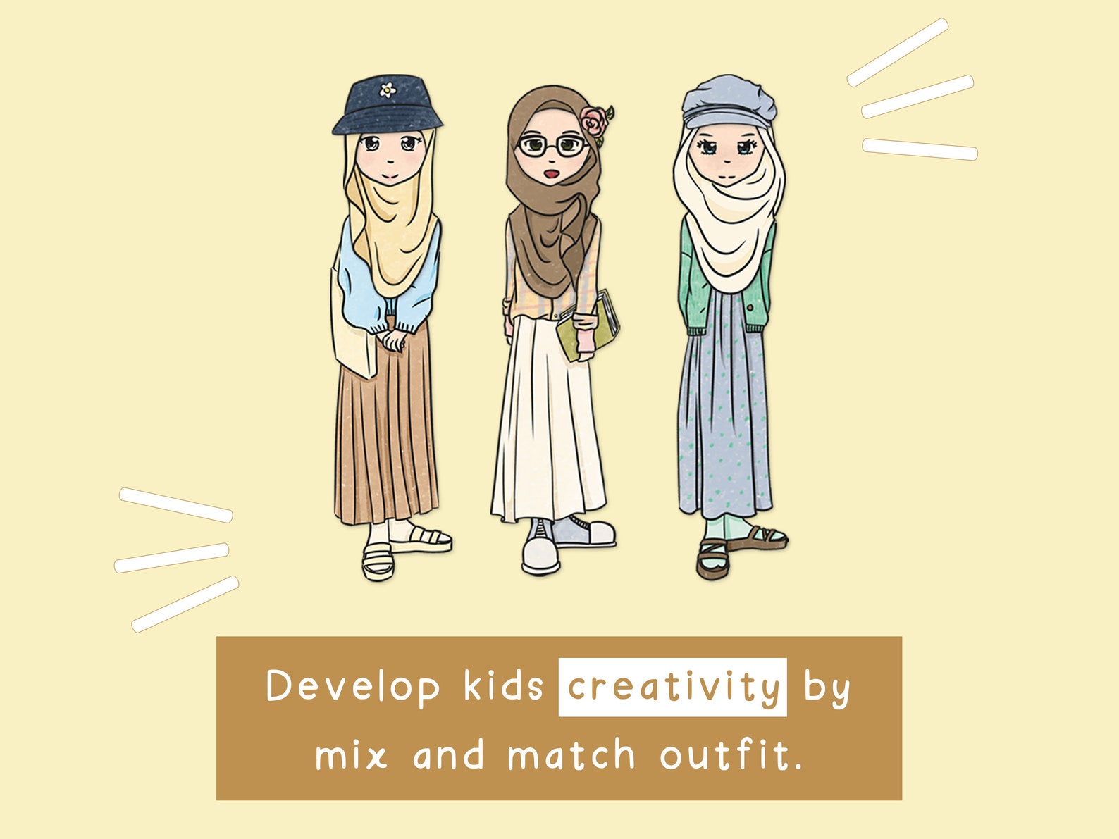 Hijab Paper Doll Printable Kid Craft Holiday Activity Digital Download ...