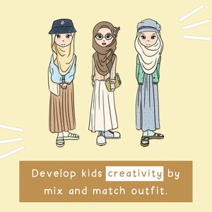 Hijab Paper Doll Printable Kid Craft Holiday Activity Digital Download ...