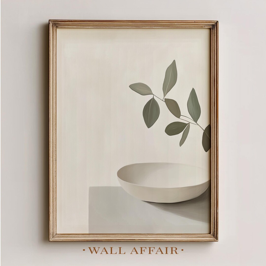 Calm Still Life Print, Printable Japandi Wall Art - Neutral Minimalist ...