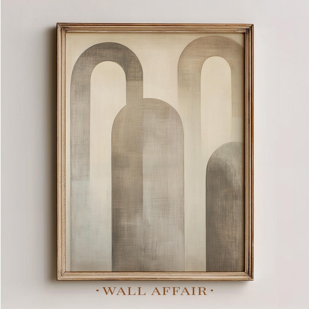 Minimalist Neutral Arches Abstract Art - Geometric Wall Decor ...
