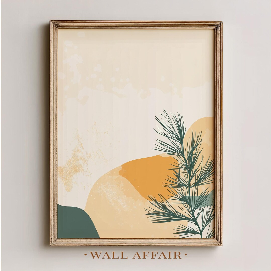 Cozy Printable Evergreen Sprig Art - Minimalist Seasonal Wall Decor ...
