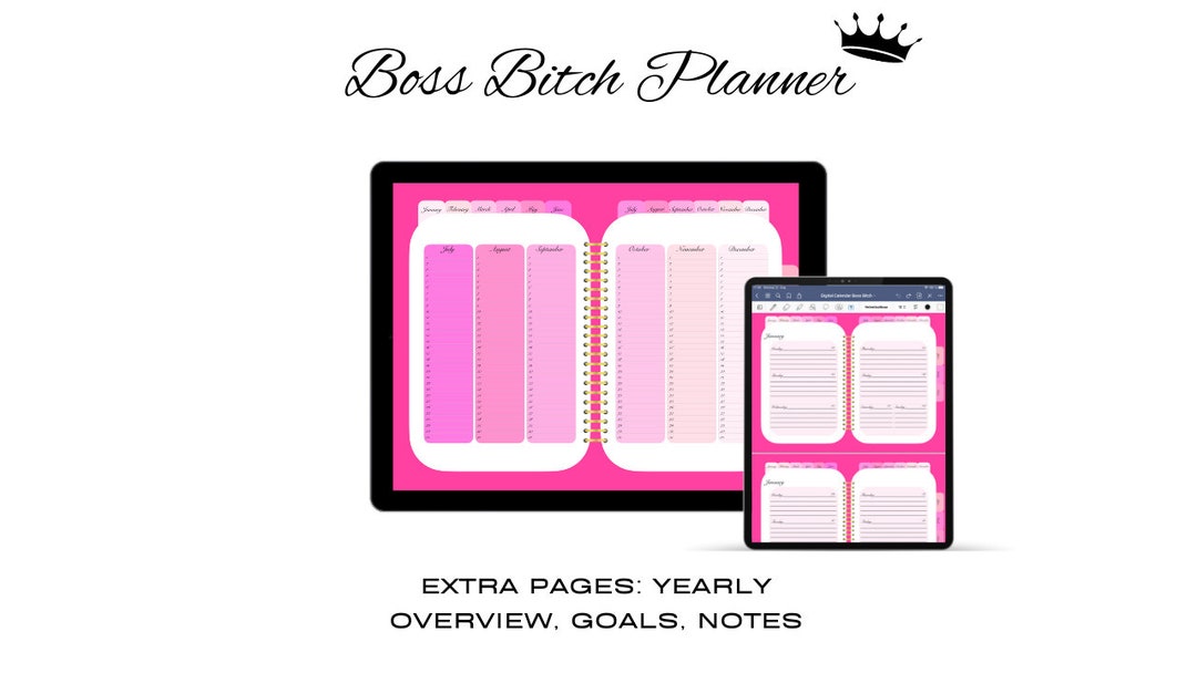 Digital Planner, Girl Boss Planner, Planner for 2023, Goodnotes Planner ...
