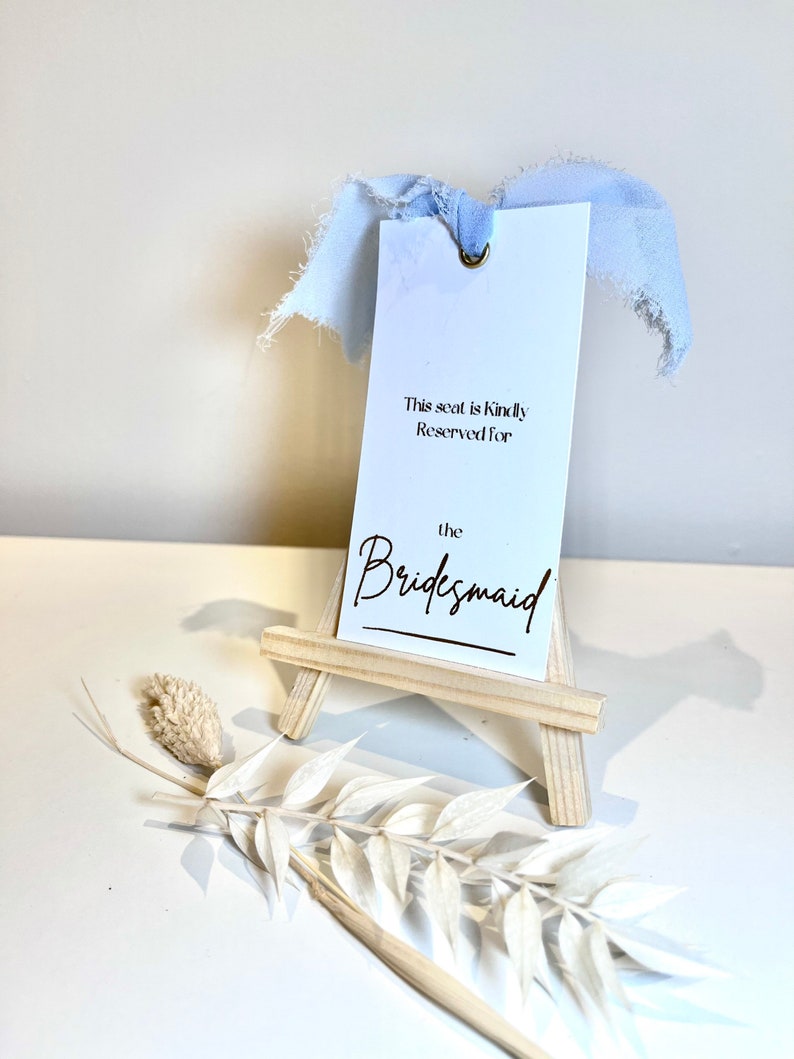 Reserved Seating Tags Real Foil Wedding Tags Seating Plan - Etsy UK