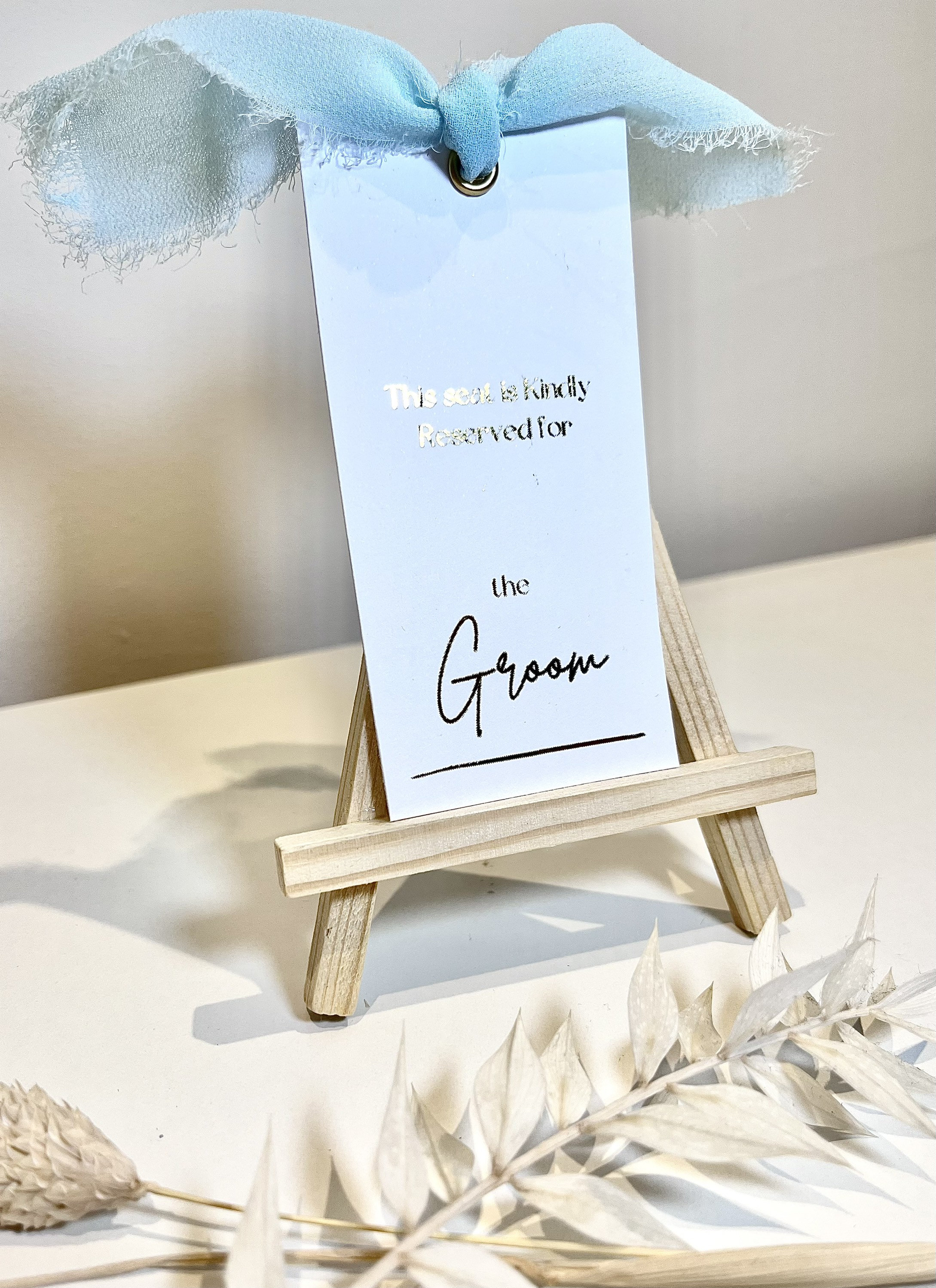 Reserved Seating Tags Real Foil Wedding Tags Seating Plan - Etsy UK