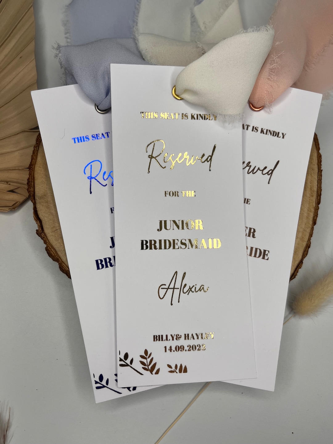 Personalized Wedding Seating Tags, Custom Wedding Sign, Elegant ...