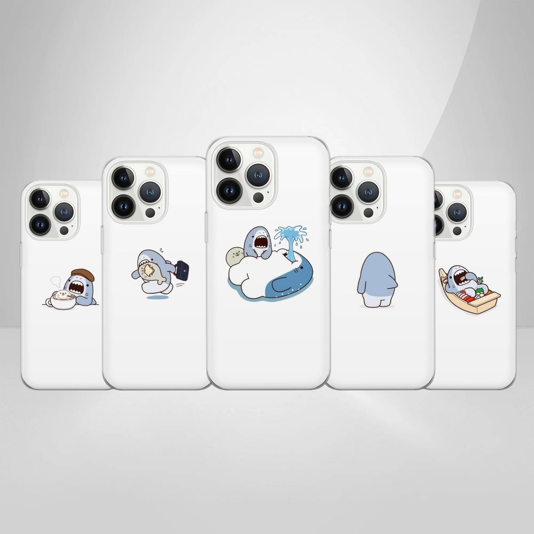 Cute Shark Phone Case Fish Seal Cover Fit for iPhone 14 Pro, 13, 12, 11 ...