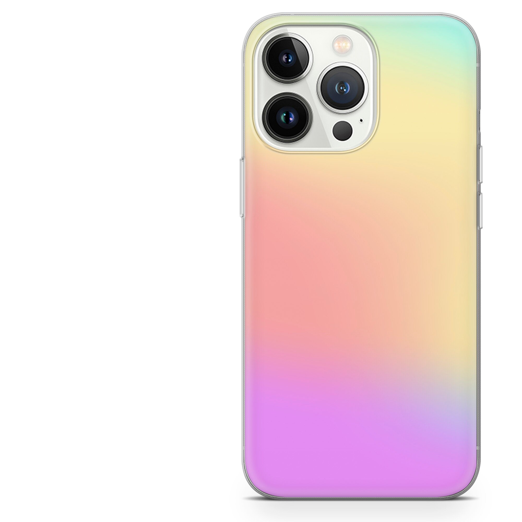 Rainbow Pastel Phone Case Aesthetic Cover Fit for iPhone 14 Pro, 13, 12 ...