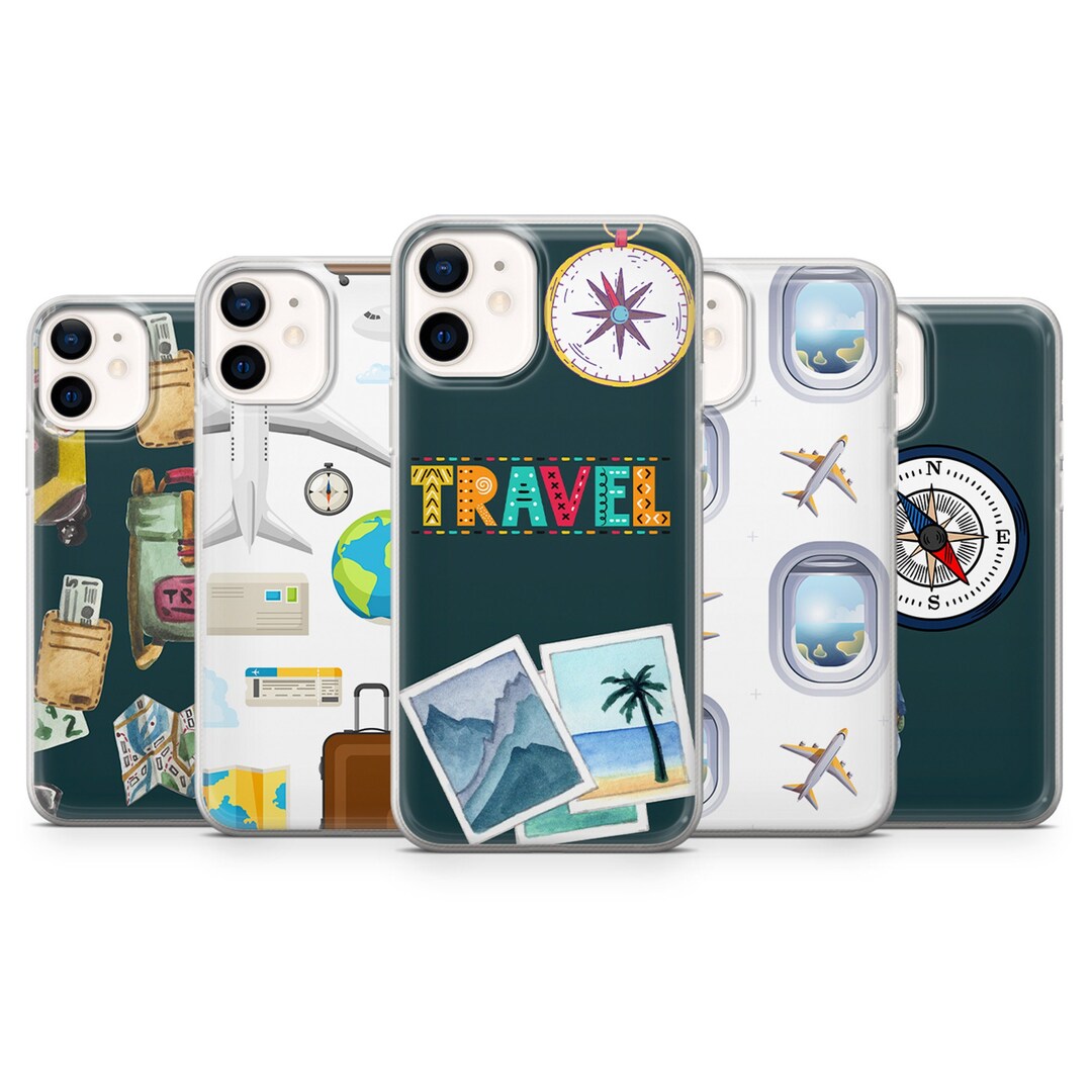 World Map Phone Case Travel Cover Fit for iPhone 14 Pro, 13, 12, 11, XR ...