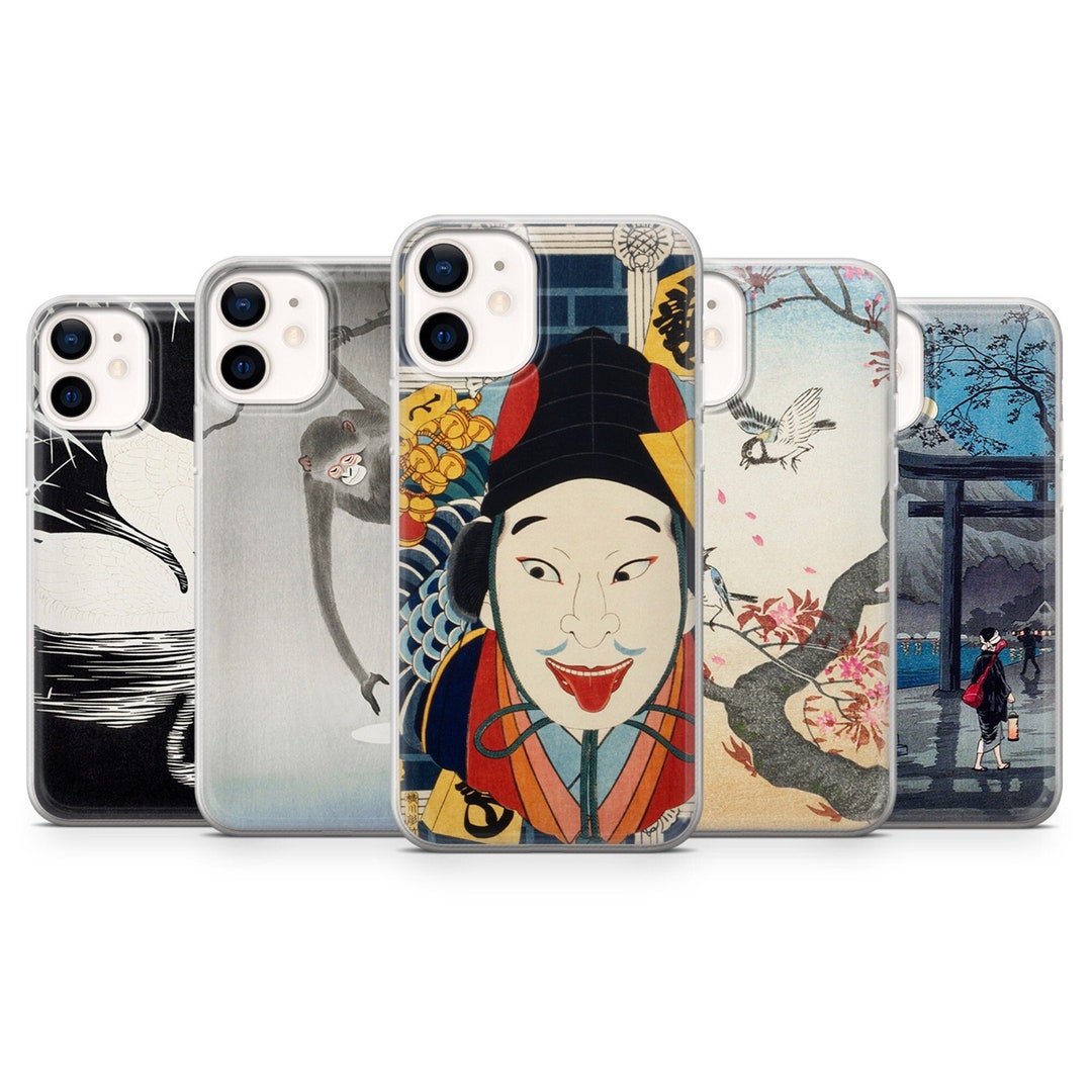 Japanese Style Phone Case Art Cover Fit for iPhone 14 Pro, 13, 12, 11 ...