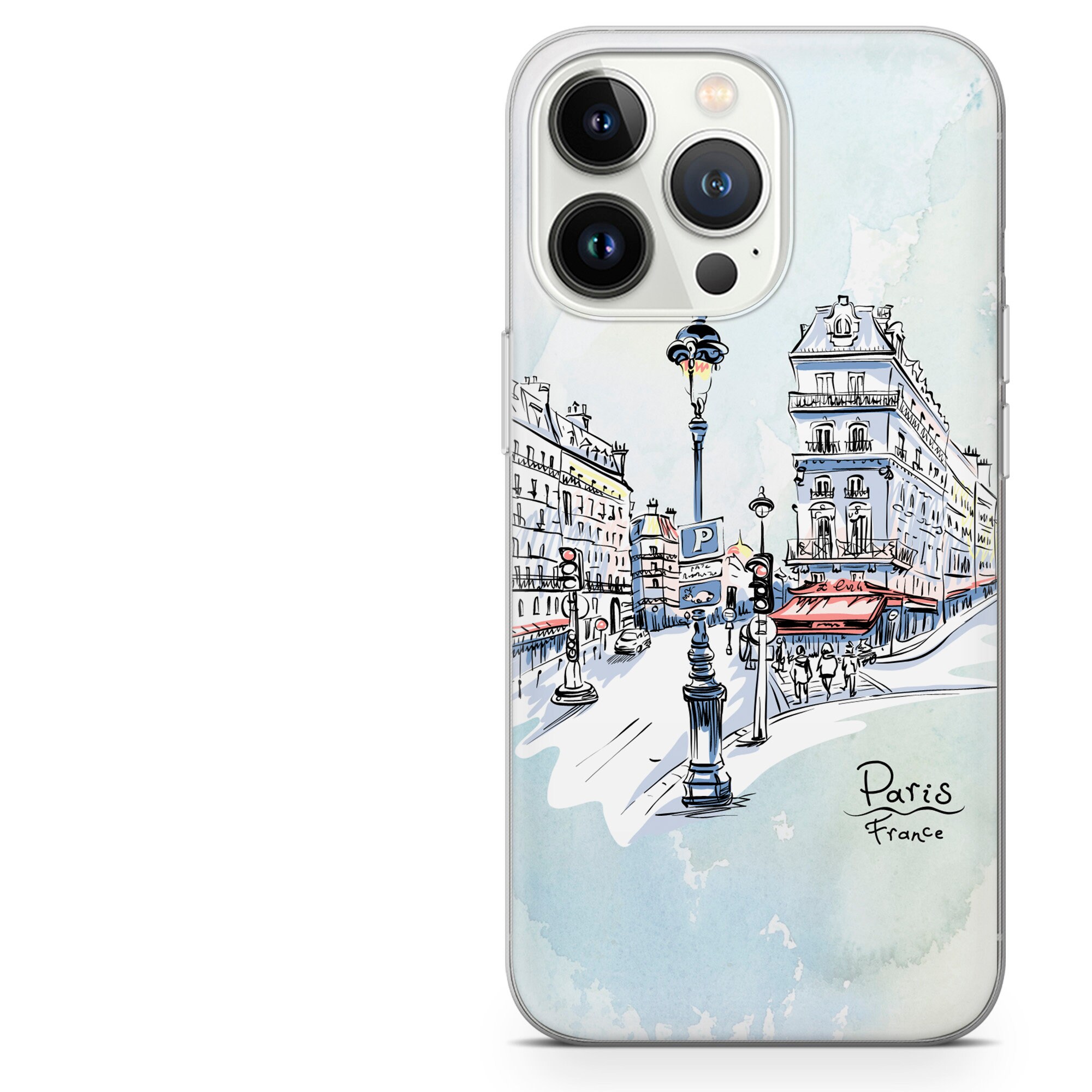 Paris Phone Case Eiffel Tower Cover Fit for iPhone 14 Pro, 13, 12, 11 ...