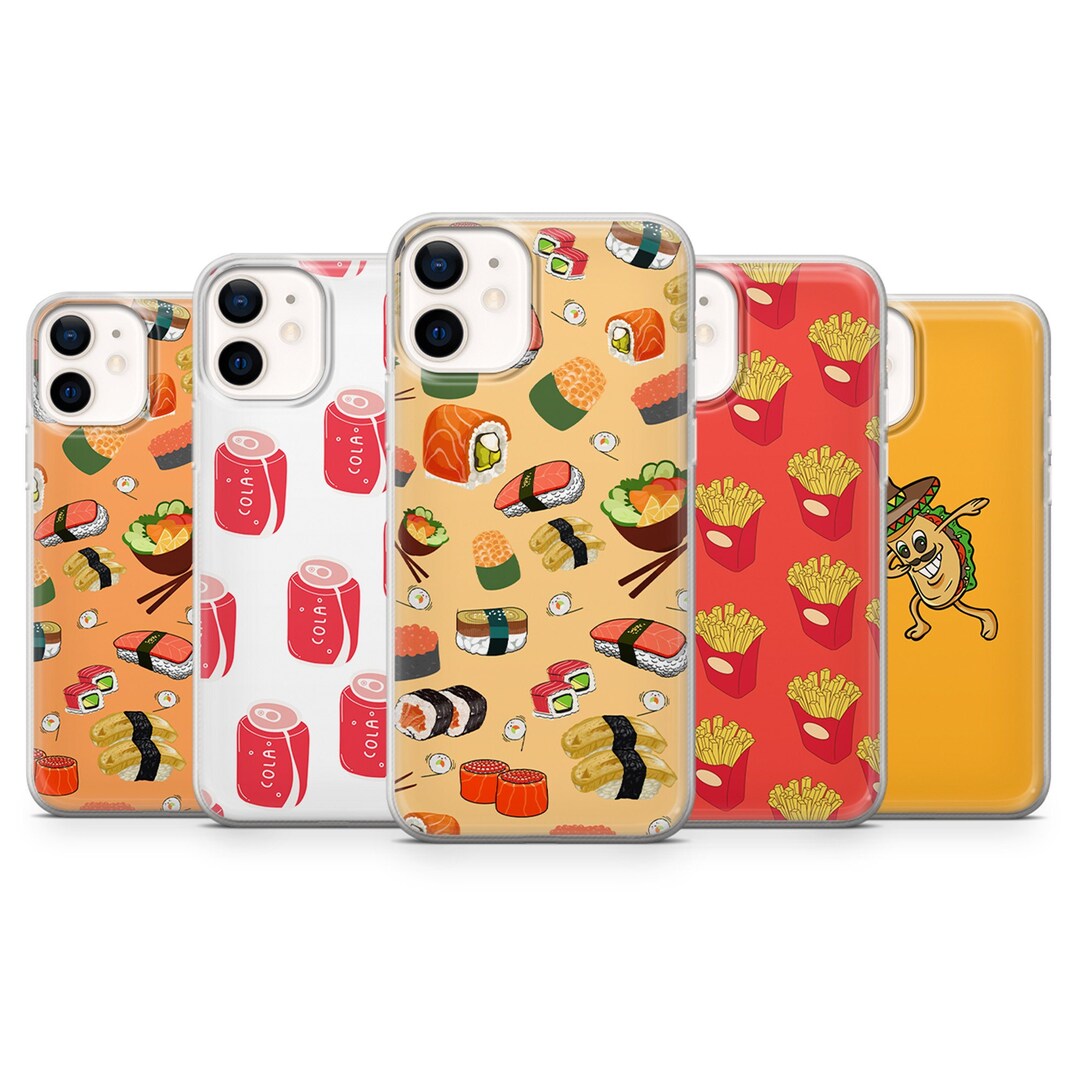 Junk Food Phone Case Sushi Cover Fit for iPhone 14 Pro, 13, 12, 11, XR ...