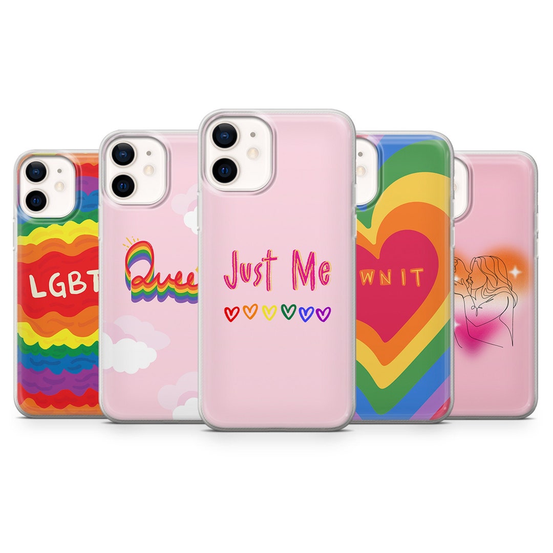 LGBTQ Pride Phone Case Rainbow Queer Cover Fit for iPhone 14 Pro, 13 ...