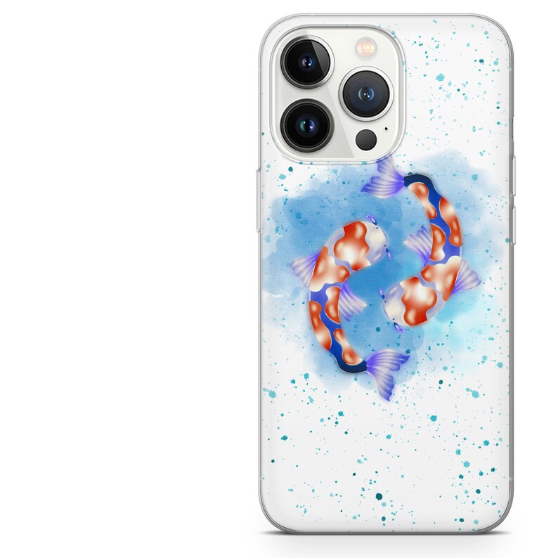 Koi Fish Phone Case Japanese Art Cover Fit for iPhone 14 Pro, 13, 12 ...