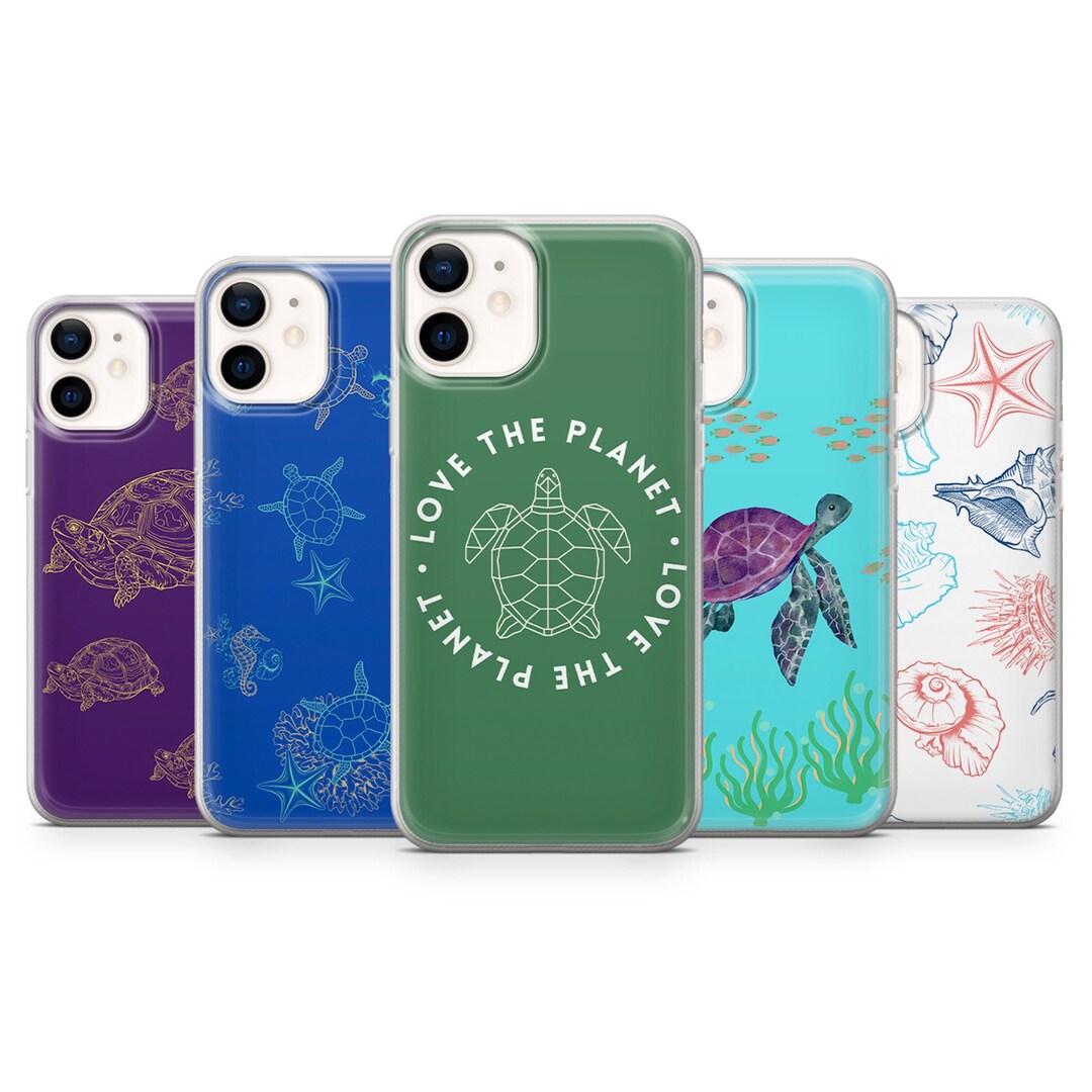 Sea Turtle Case Marine Life Cover Fit for iPhone 14 Pro, 13, 12, 11, XR ...