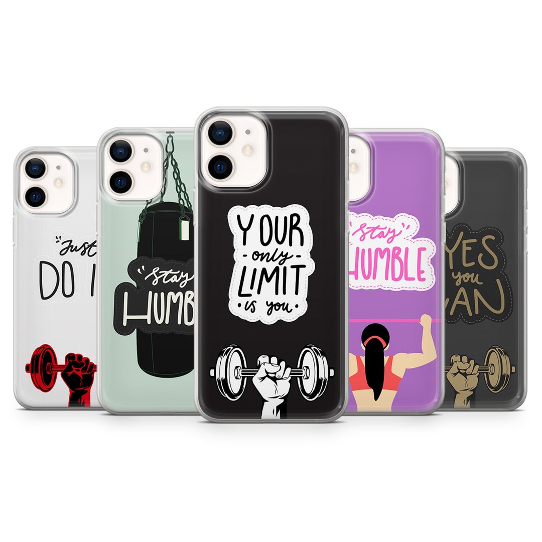 Gym Motivational Phone Case Box Quotes Cover Fit for iPhone 14 Pro, 13 ...