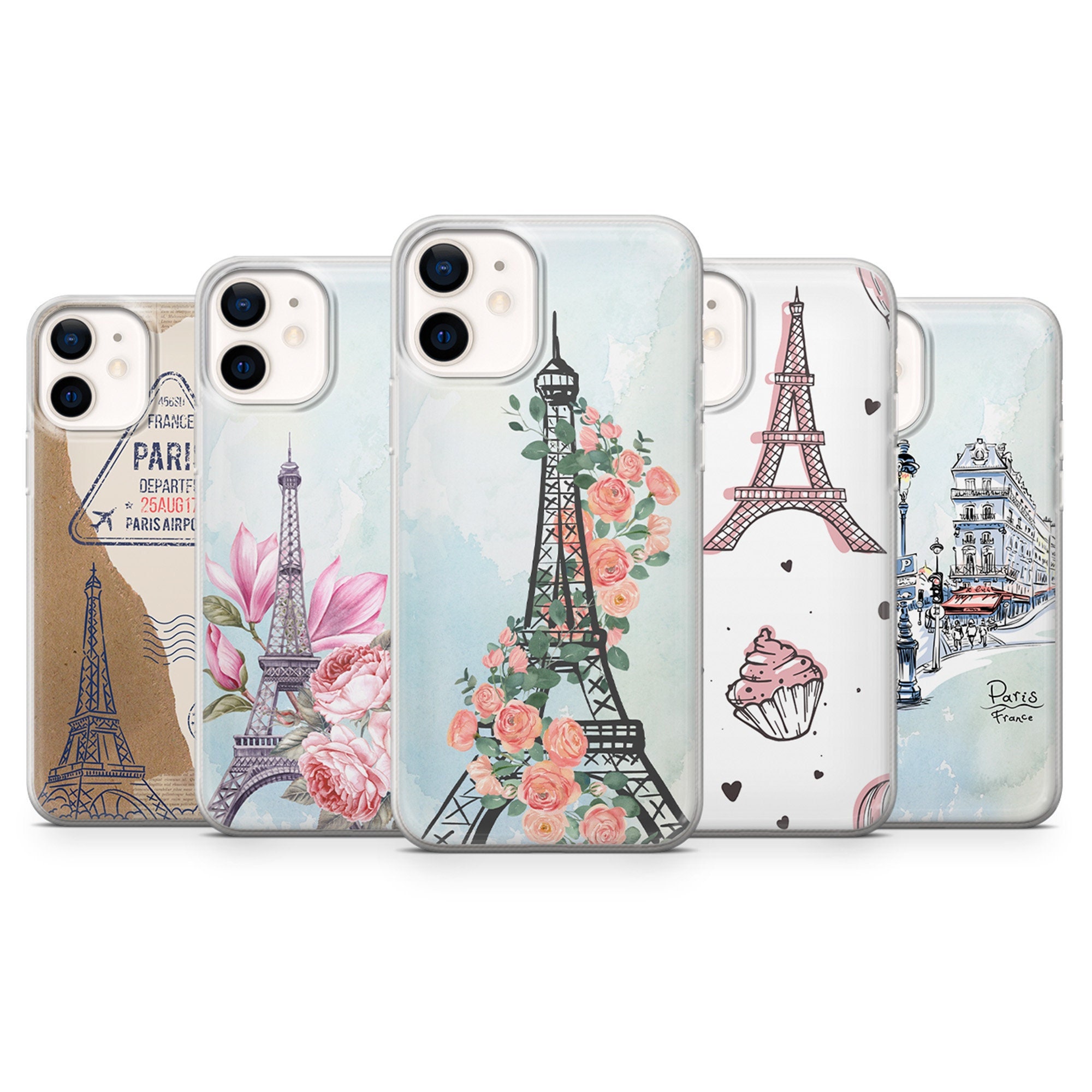 Paris Phone Case Eiffel Tower Cover Fit for iPhone 14 Pro, 13, 12, 11 ...
