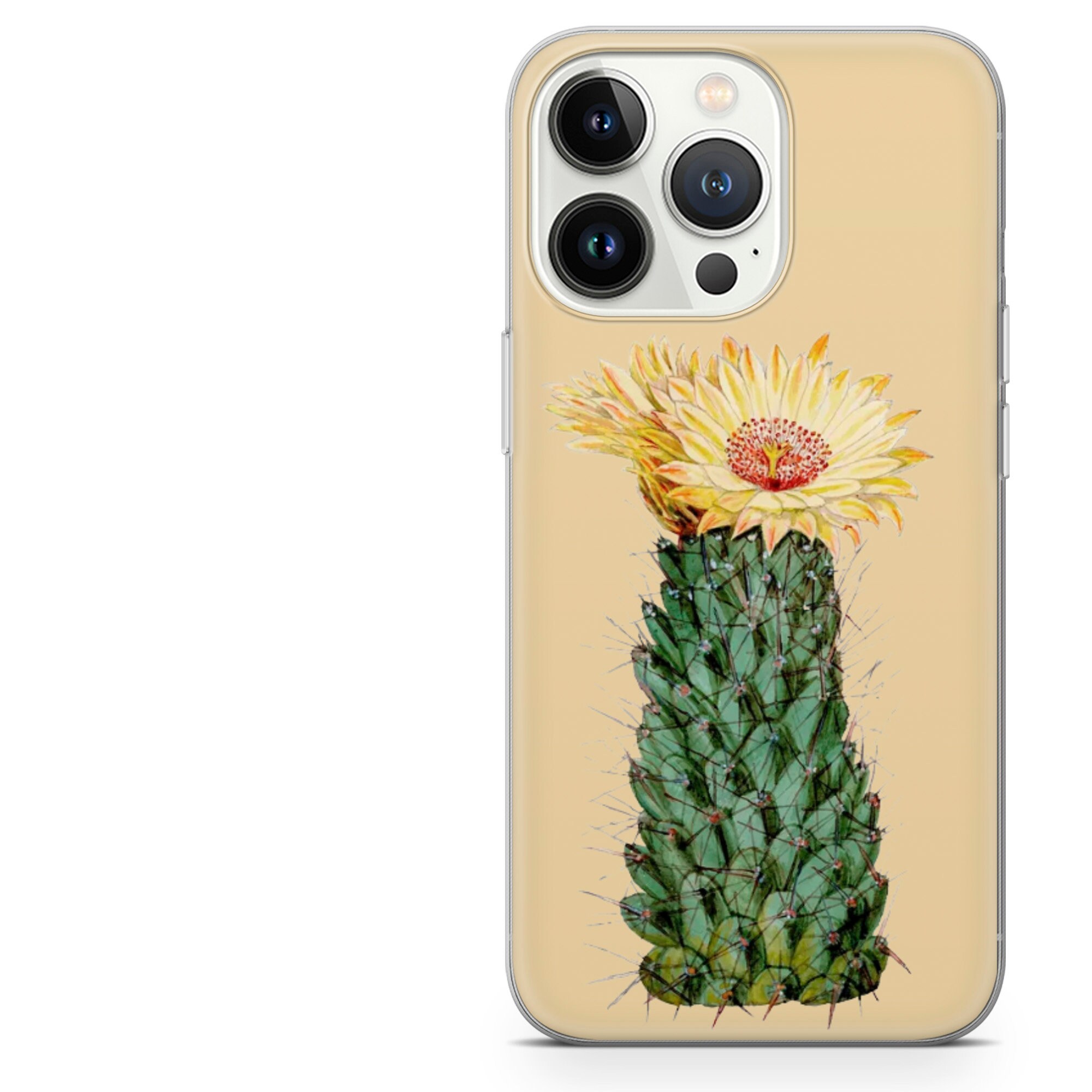 Green Cactus Phone Case Cute Plants Cover Fit for iPhone 14 Pro, 13, 12 ...