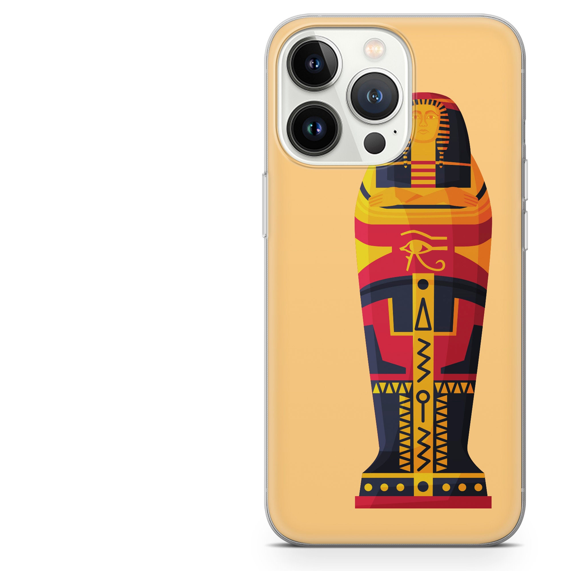 Egyptian Phone Case Yellow Vintage Cover Fit for iPhone 14 Pro, 13, 12 ...