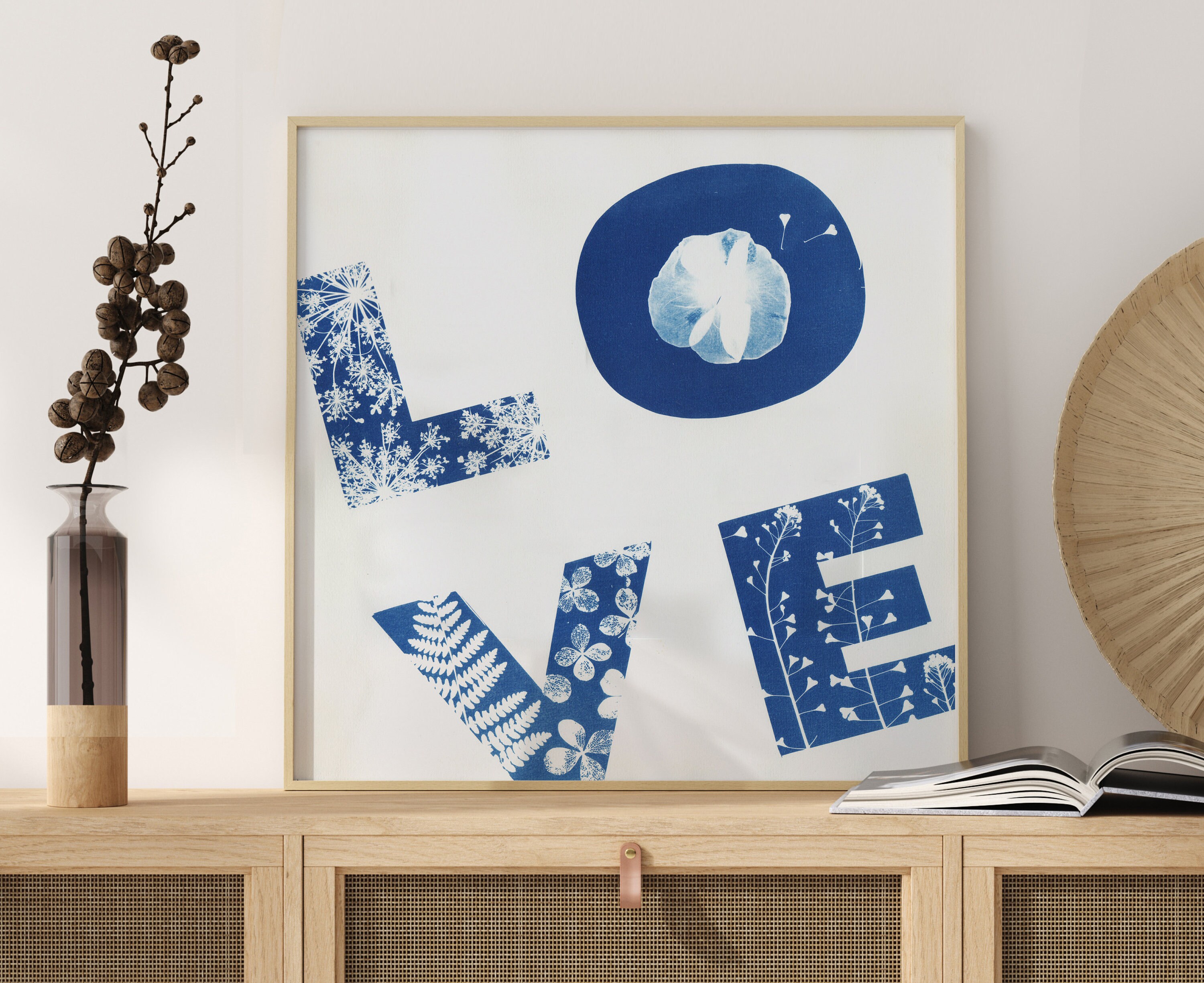 LOVE Cyanotype Decorative Frame - Etsy