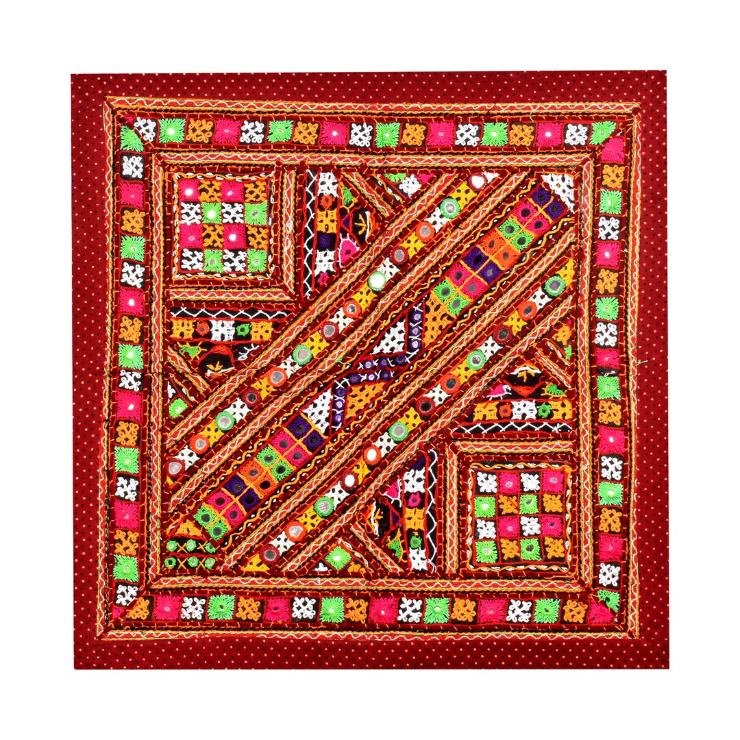 Gujarati Textiles, Indian Wall Hanging, Kutch Mirror Patchwork Art ...