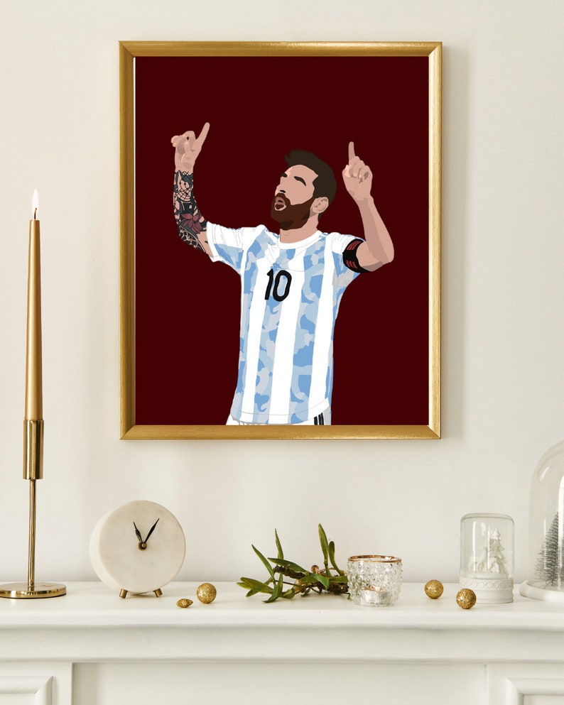 Minimalist Poster Lionel Messi Argentina - Etsy