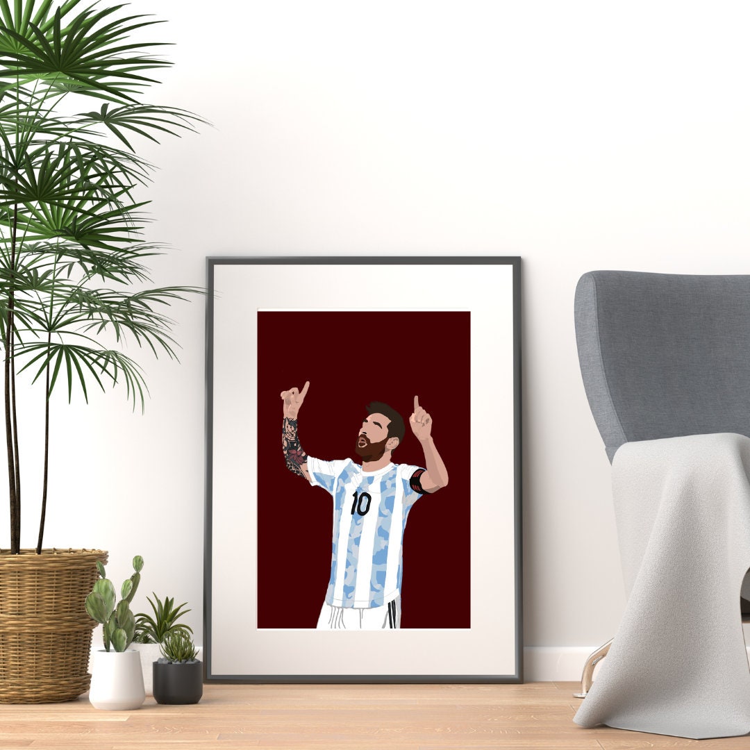 Minimalist Poster Lionel Messi Argentina - Etsy