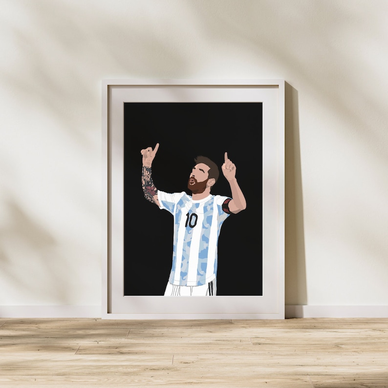 Minimalist Poster Lionel Messi Argentina - Etsy
